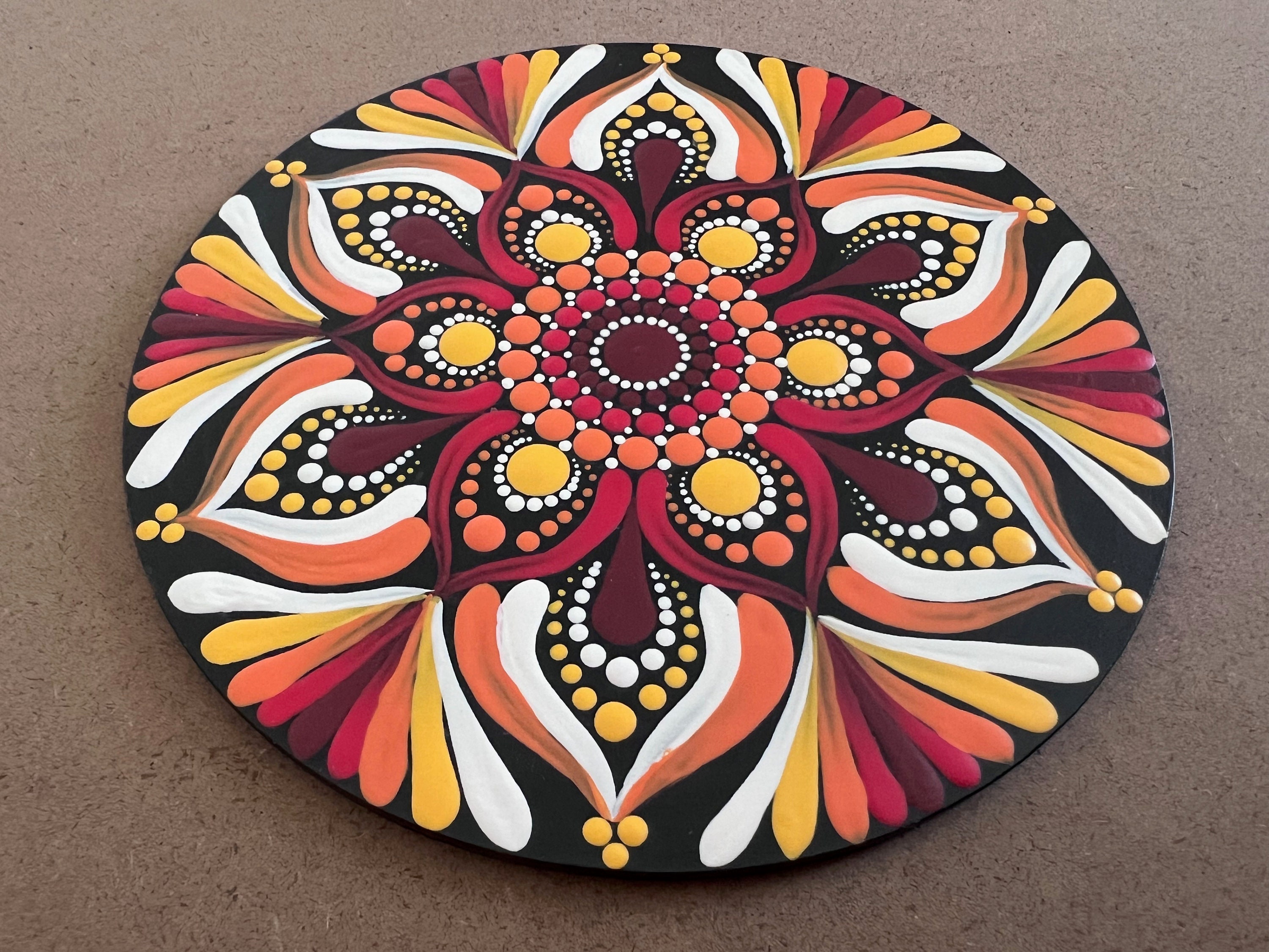 5.5 Dot Art Mandala 5.5 Inch Dot Mandala Art Hand-painted Art Dot Art Handmade - Etsy