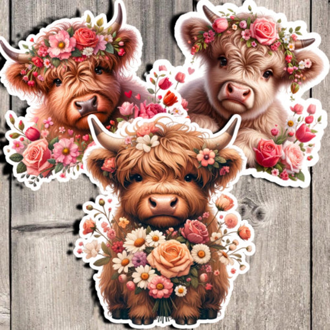 Cute Highland Cow Sticker -- 100 Percent Waterproof— Hydro Flask ...