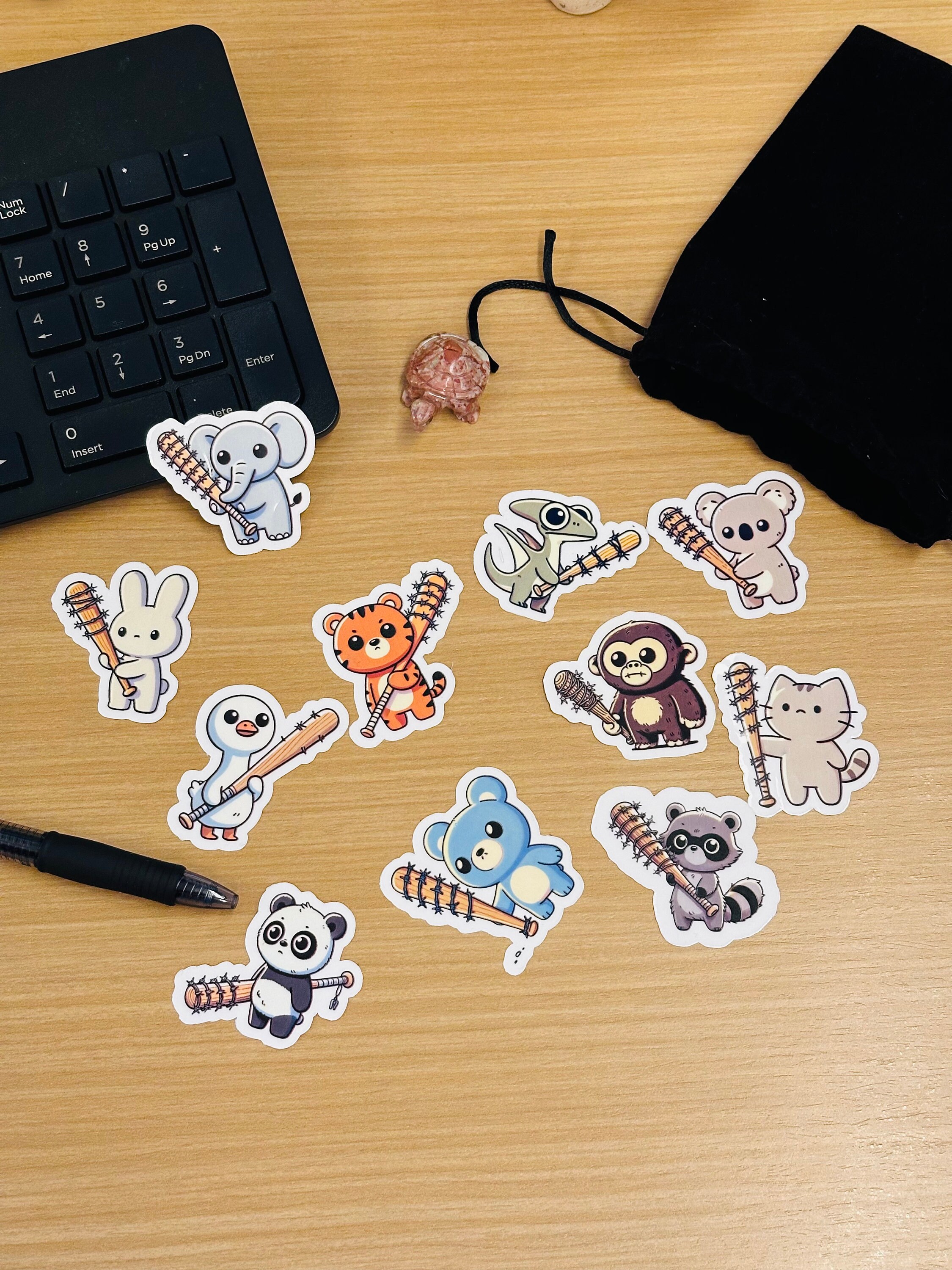 Cute Kawaii Pteranodon Dinosaur Sticker Barbed Baddies Funny DIY ...