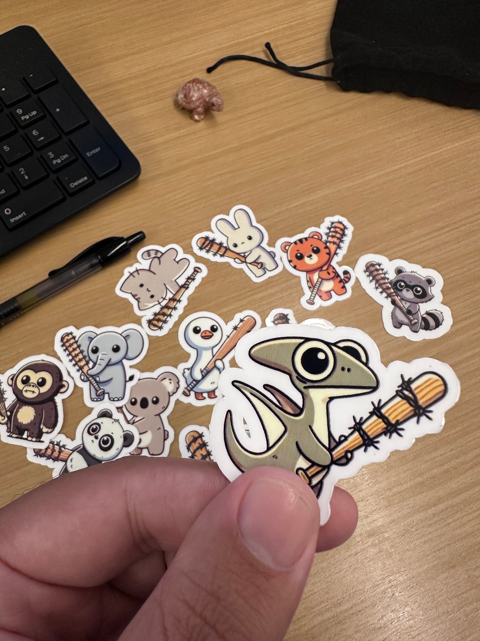 Cute Kawaii Pteranodon Dinosaur Sticker - Barbed Baddies - Funny DIY ...