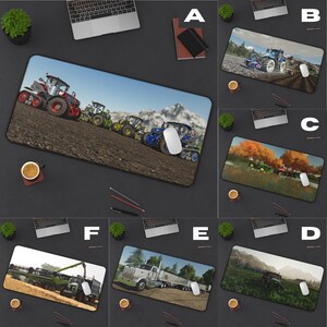 Farming Simulator Desk Pads | 9 Models | Farm Game Large Mouse Pads ...
