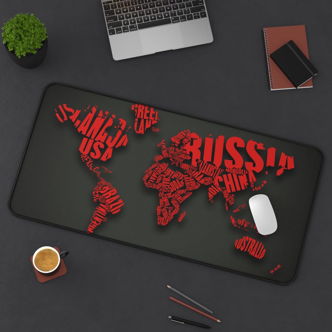 World Map Desk Mat Collection | World Map XXL Mouse Pads | 3mm ...