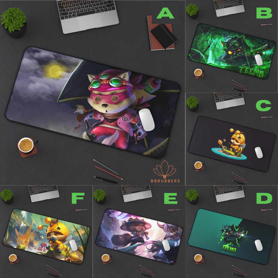 LOL Teemo Desk Mat L 9 Models L Teemo XXL Mouse Pad L Nonslip Base L ...
