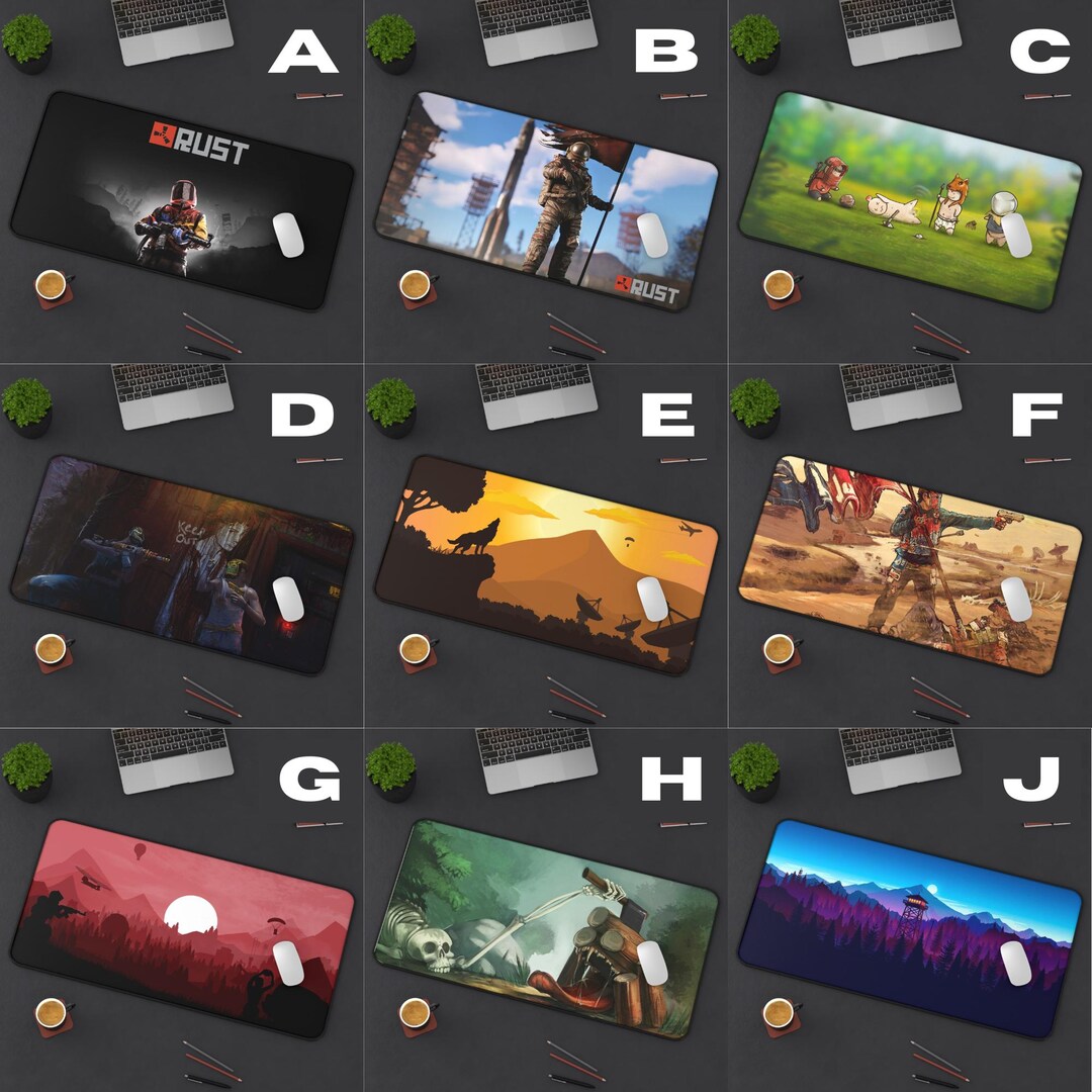 Rust Gaming Mouse Pads | 9 Models | Rust Game Large Desk Mats | Nonslip ...