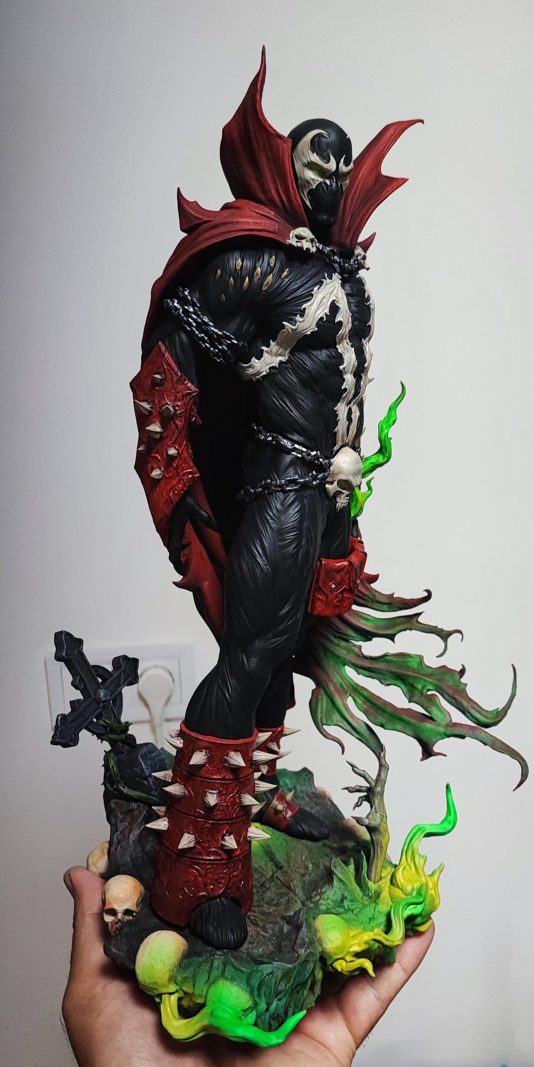 Spawn Sculpture 3D Printed Hand Painted Resin Figure - Etsy