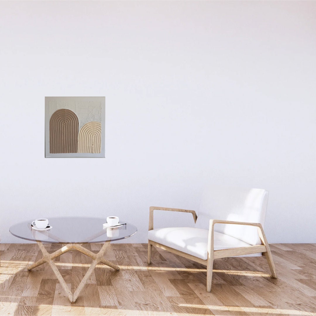 Neutral Arches - Minimalist Abstract Texture Painting - Etsy