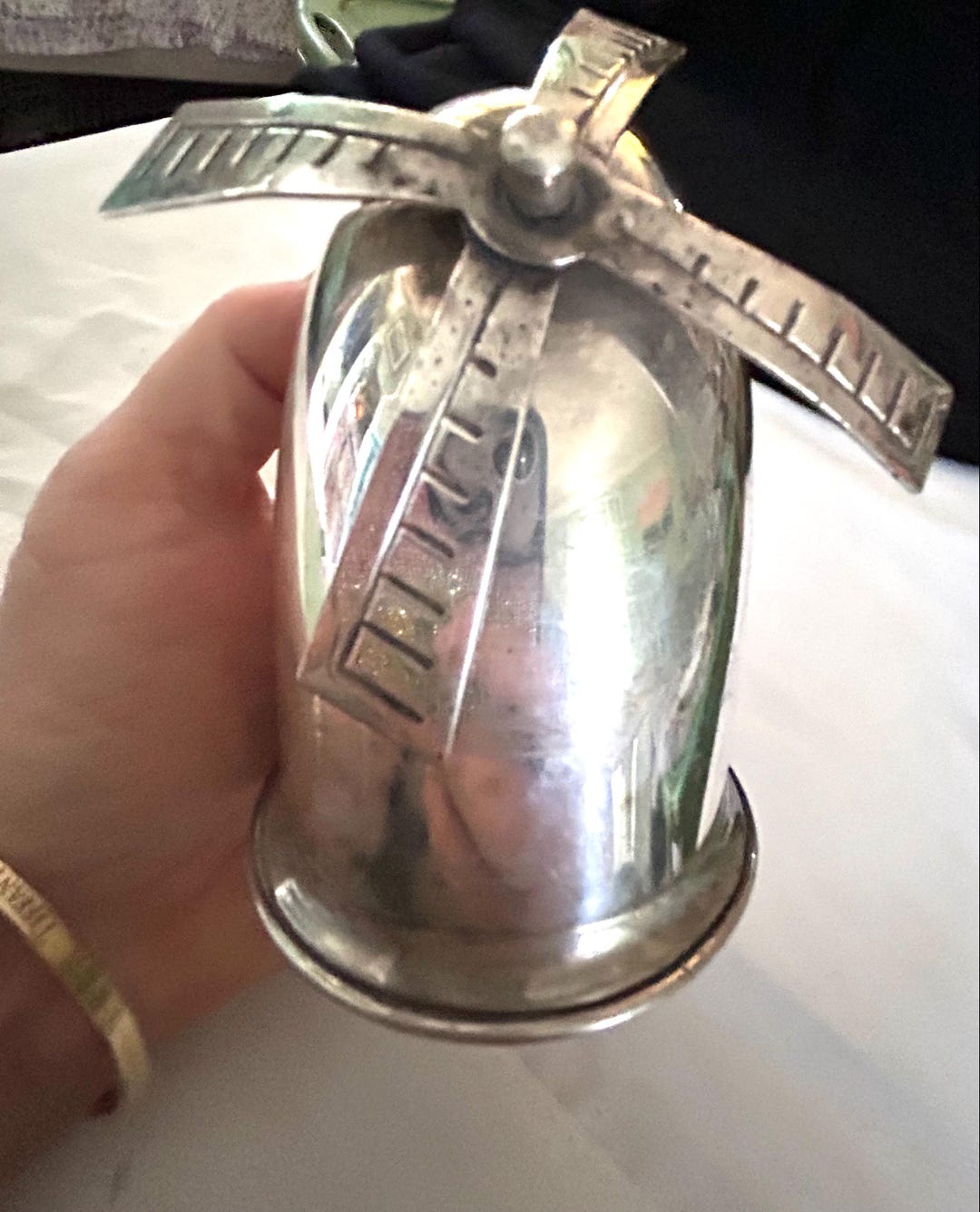 Antique Sterling? Silver Windmill Piggy BANK From DENMARK - Etsy