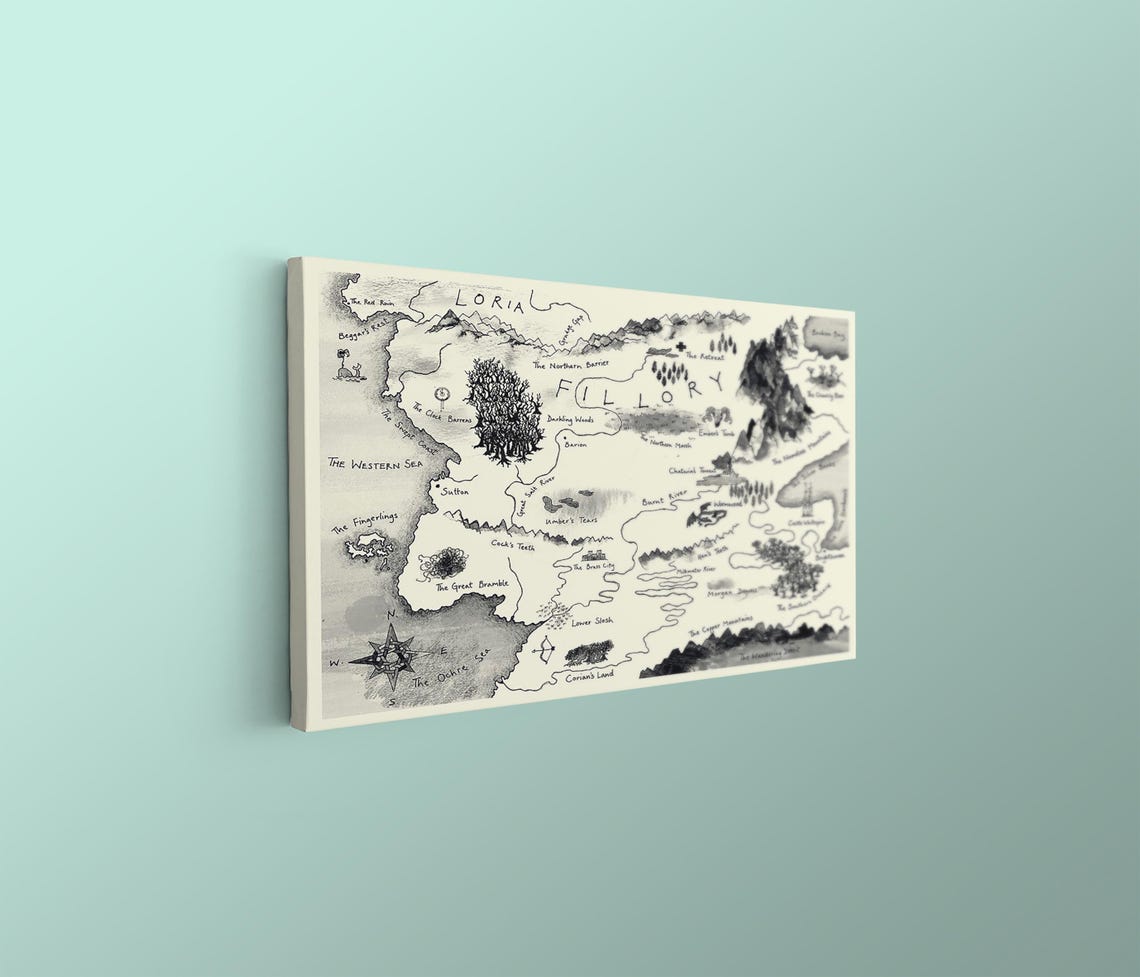 The Magicians Map,map of Fillory, Quentin Coldwater Map Scroll by Land ...