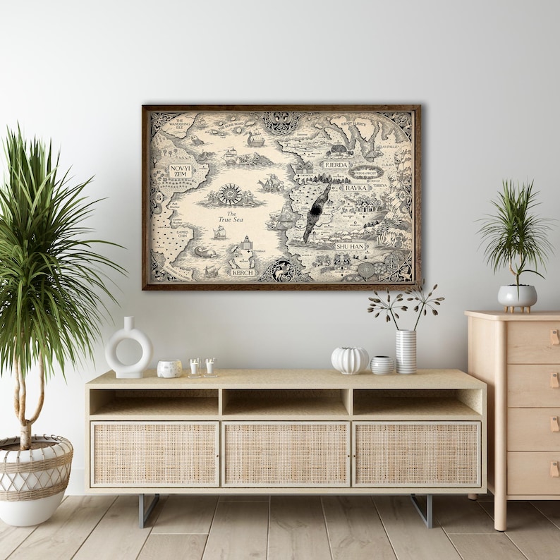 The Grishaverse Map, Grisha Trilogy Map Scroll, Shadow and Bone, Six of ...