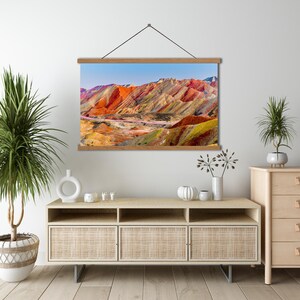 Zhangye Danxia National Geopark Decor Art,rainbow Mountain Print Art ...