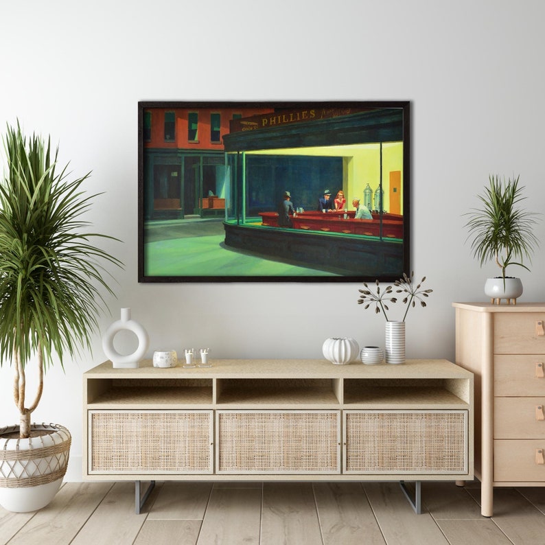 Edward Hopper Exhibition Poster, Edward Hopper Nighthawks Print, Art ...