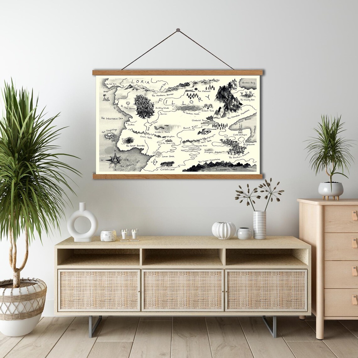 The Magicians Map,map of Fillory, Quentin Coldwater Map Scroll by Land ...