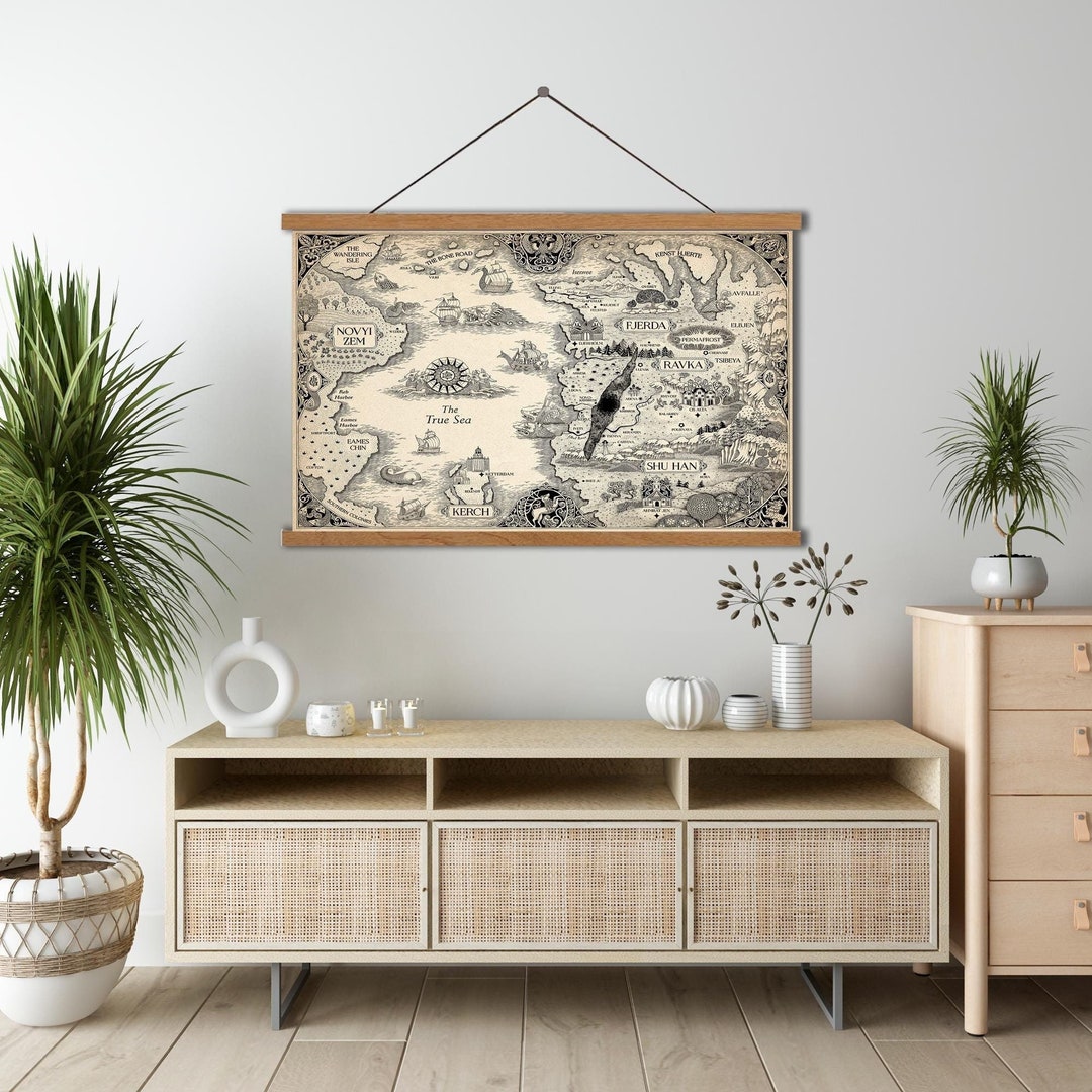 The Grishaverse Map, Grisha Trilogy Map Scroll, Shadow and Bone, Six of ...