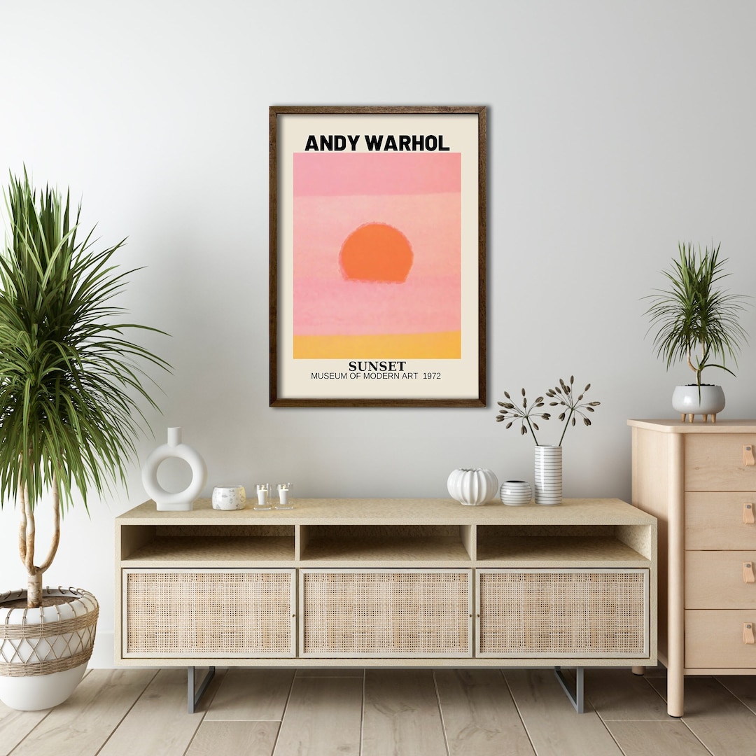 Andy Warhol Sunset Print, Andy Warhol Poster, Museum Poster, Exhibition ...
