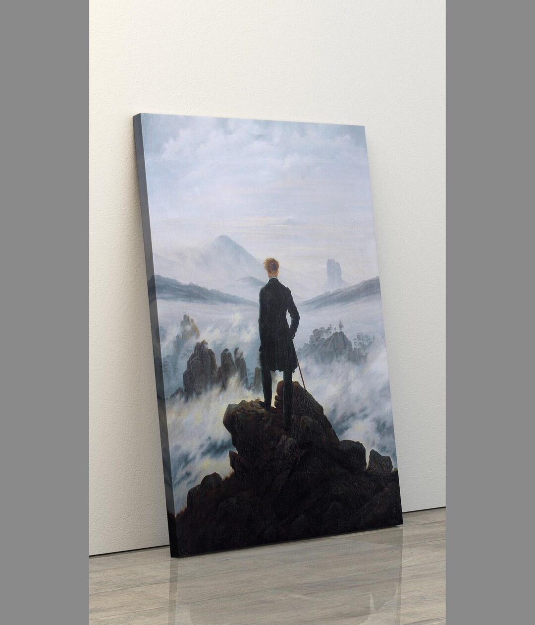 The Wanderer Above the Sea of Fog 1818 Canvas Art Print by Caspar David ...