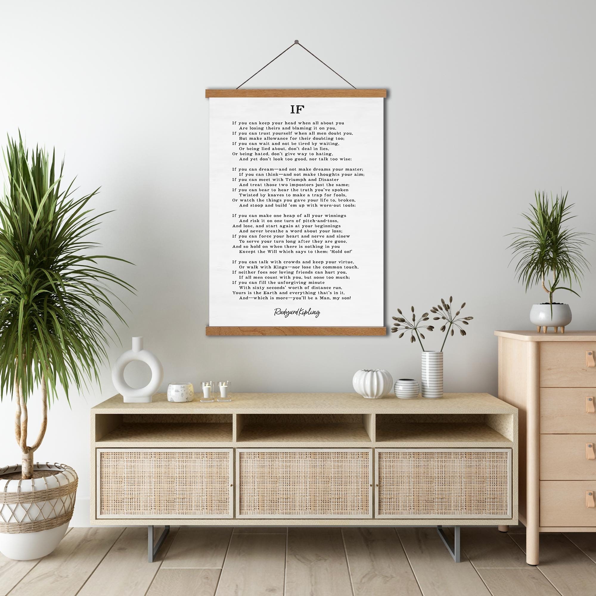 Hanging Canvas If Kipling Poem | Graduation Gifts for Son | If Poem ...