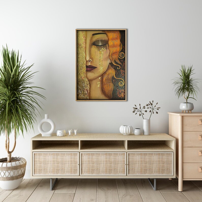 The Golden Tears Print, Gustav Klimt Reproduction Print, Gustav Klimt ...
