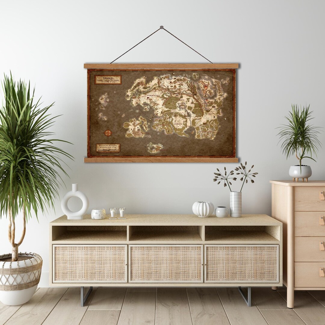 Fantasy Game Map Tamriel From the Elder Scrolls Online,high Quality Map ...