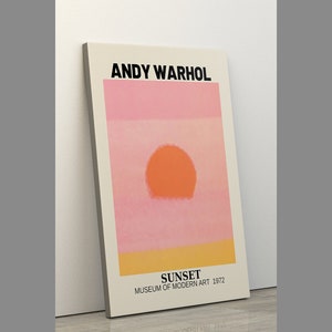 Andy Warhol Sunset Print, Andy Warhol Poster, Museum Poster, Exhibition ...
