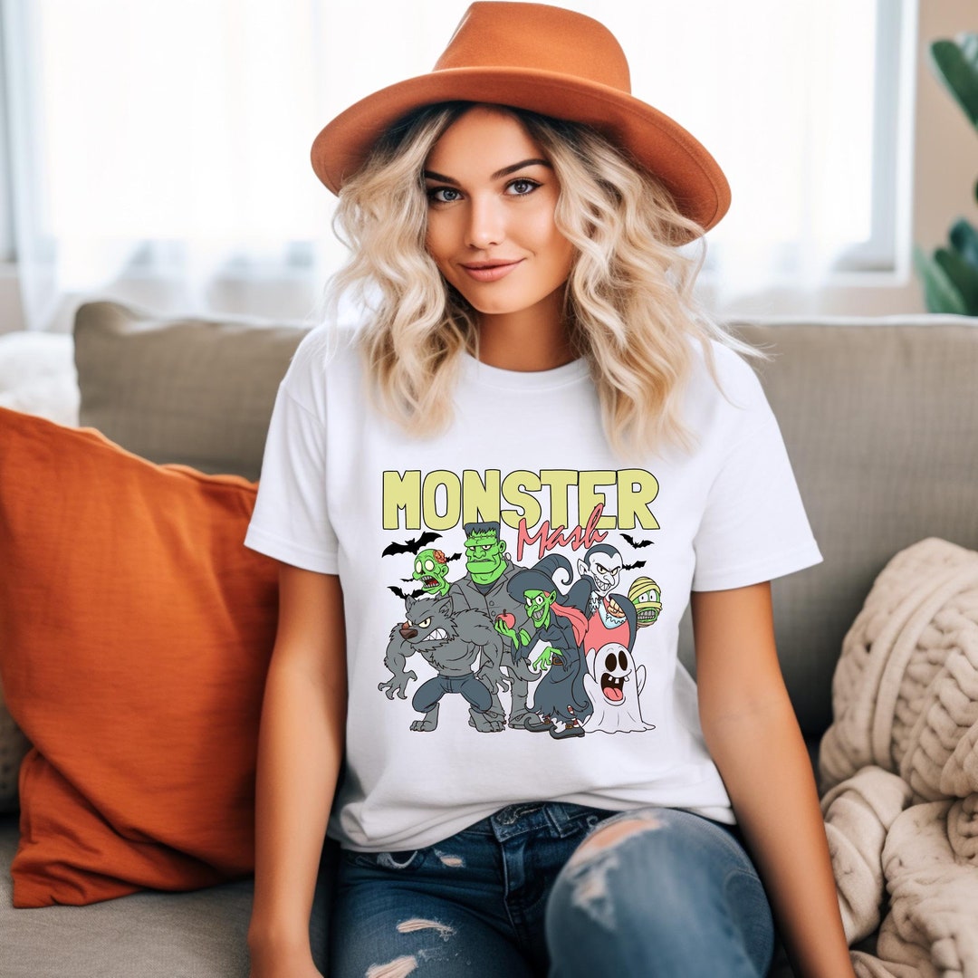 Monster Mash Shirt, Monster Shirt With Horror Character, Vintage Ghost ...