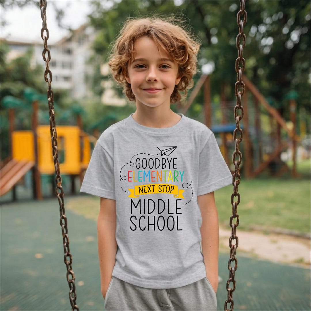 Cute 5th Grade Graduation Outfit for Boys and Girls, Hello Middle ...