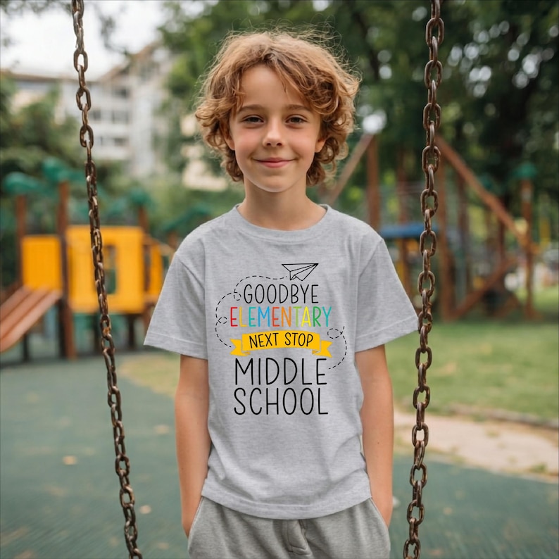 Cute 5th Grade Graduation Outfit for Boys and Girls, Hello Middle ...