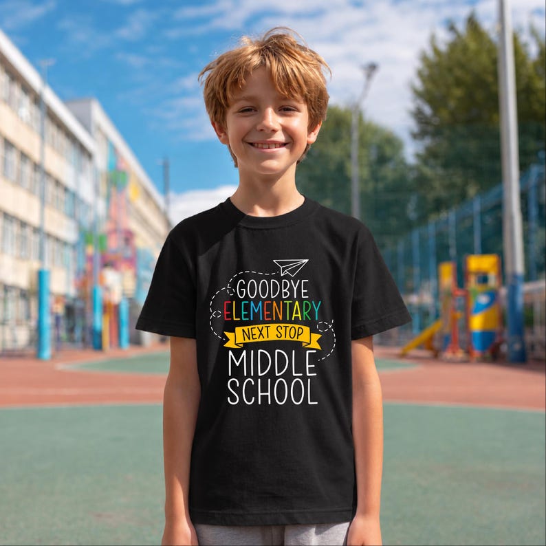Cute 5th Grade Graduation Outfit for Boys and Girls, Hello Middle ...