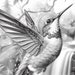 Winged Animals Grayscale Coloring Pages for Adults - Birds, Dragonfly ...