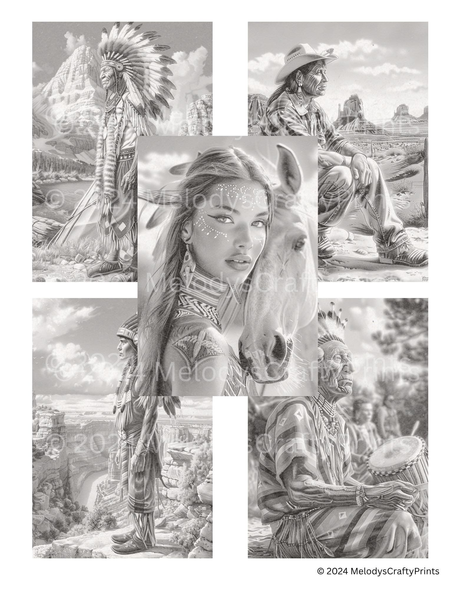 Native American Coloring Pages: Dream Catcher, Wolf, Feather Designs ...