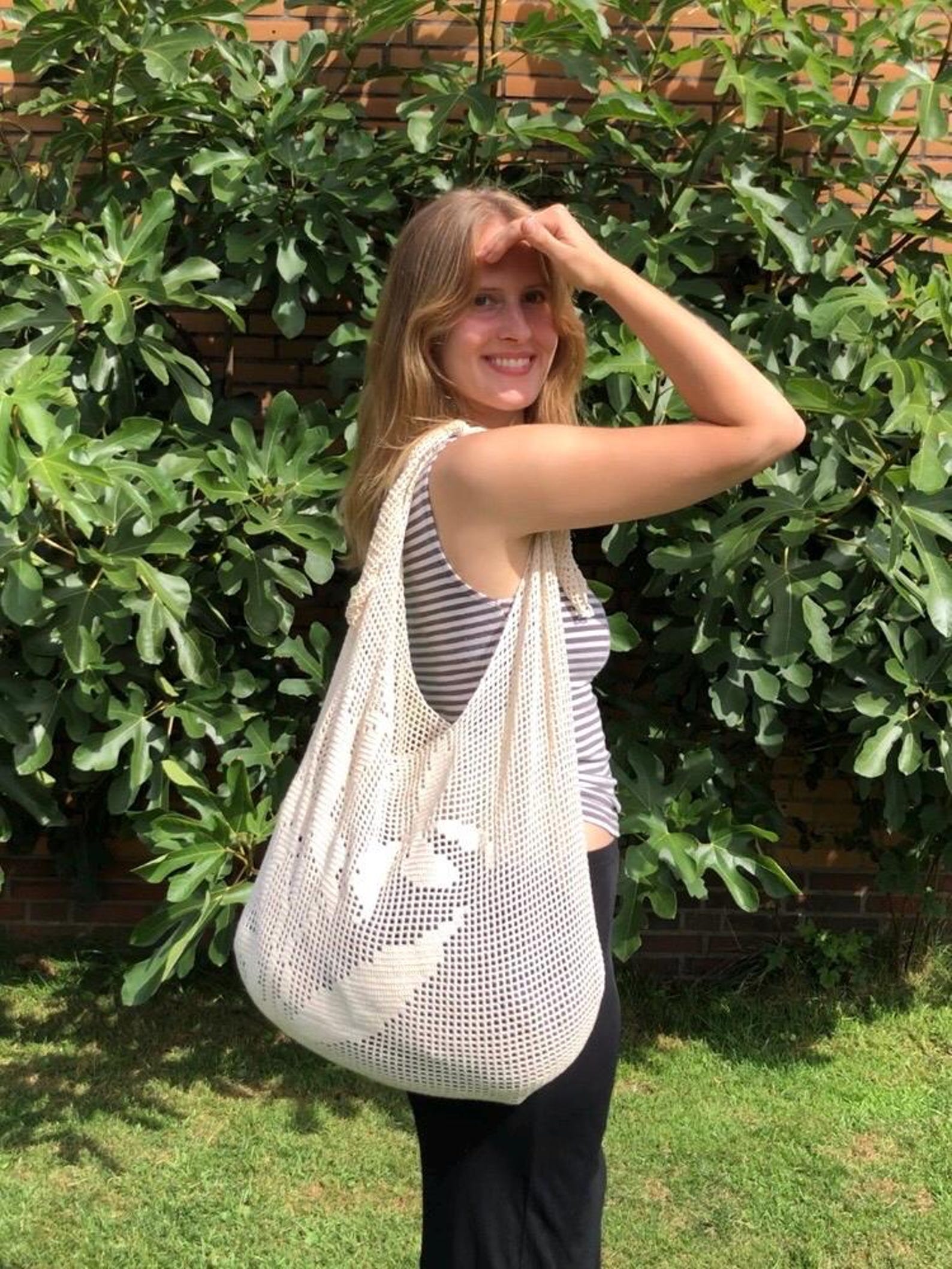 Floral Lace Bag Crochet Pattern – Large Filet Crochet Bag – Filet ...