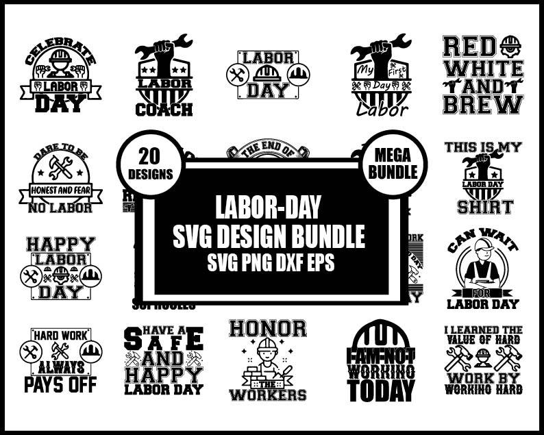 Labor Day SVG Design Bundle, Labor Day Tshirt Design Bundle, Labor Day ...