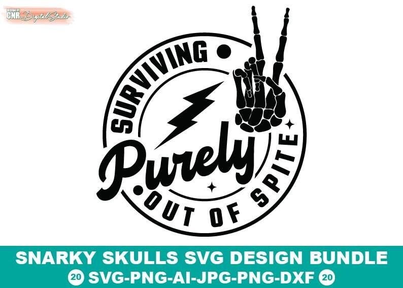 Snarky Skulls SVG PNG Designs Bundle, Sarcastic Svg Bundle Designs ...