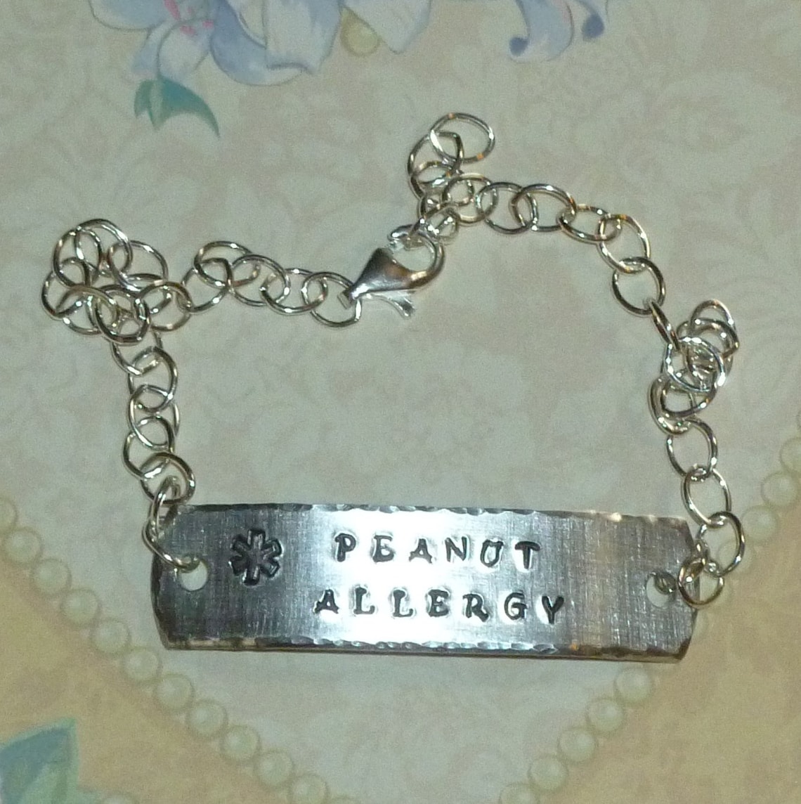 Peanut Allergy Bracelet Medical Alert Hand Stamped Aluminum | Etsy