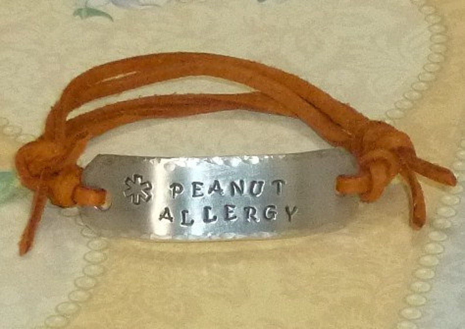 Peanut Allergy Bracelet Medical Alert Hand Stamped Aluminum | Etsy