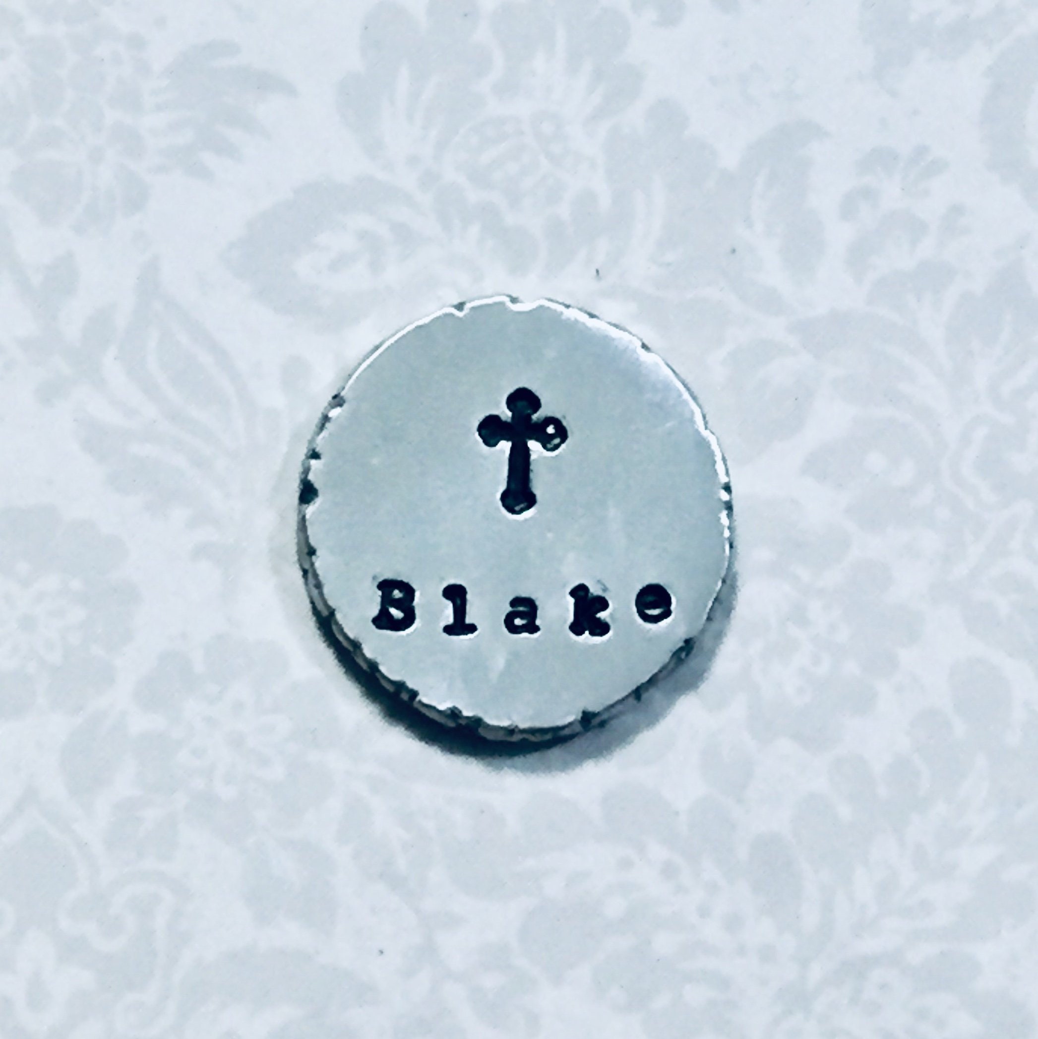 Personalized Cross Pocket Token Keepsake - Religious Hand Stamped ...
