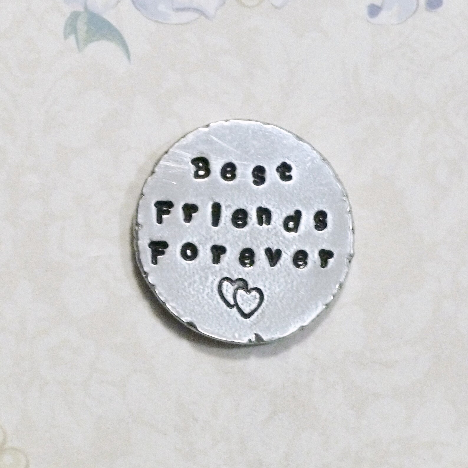 Best Friends Forever Pocket Token Keepsake Hand Stamped - Etsy