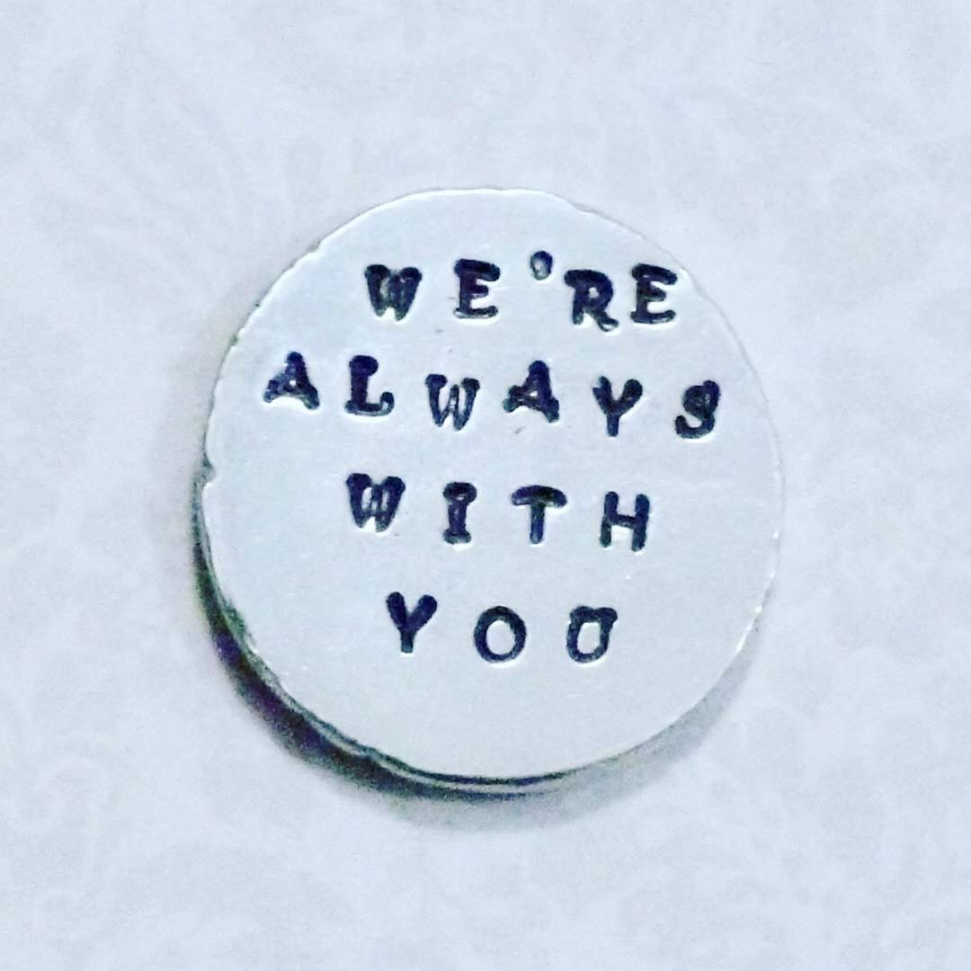 We're Always With You Personalized Hand Stamped Pewter Pocket Love ...