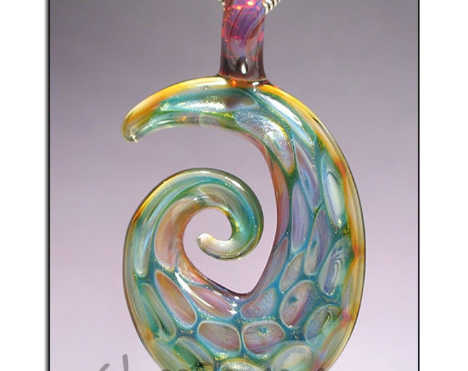 SALE Glass Honeycomb Pendant Alien Tech Spiral Lampwork - Etsy
