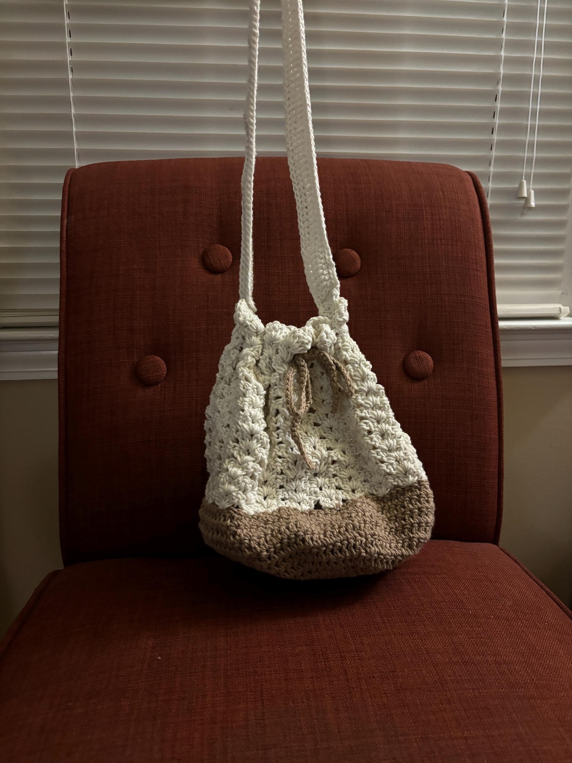 Shell Pattern Cotton Crochet Bag - Etsy