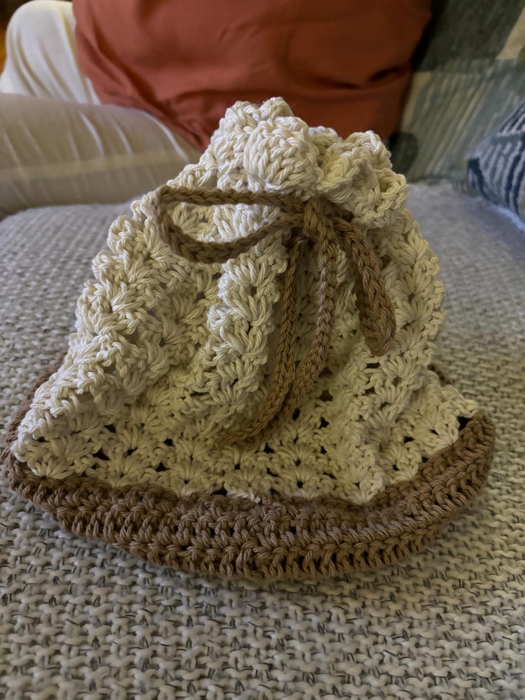 Shell Pattern Cotton Crochet Bag - Etsy