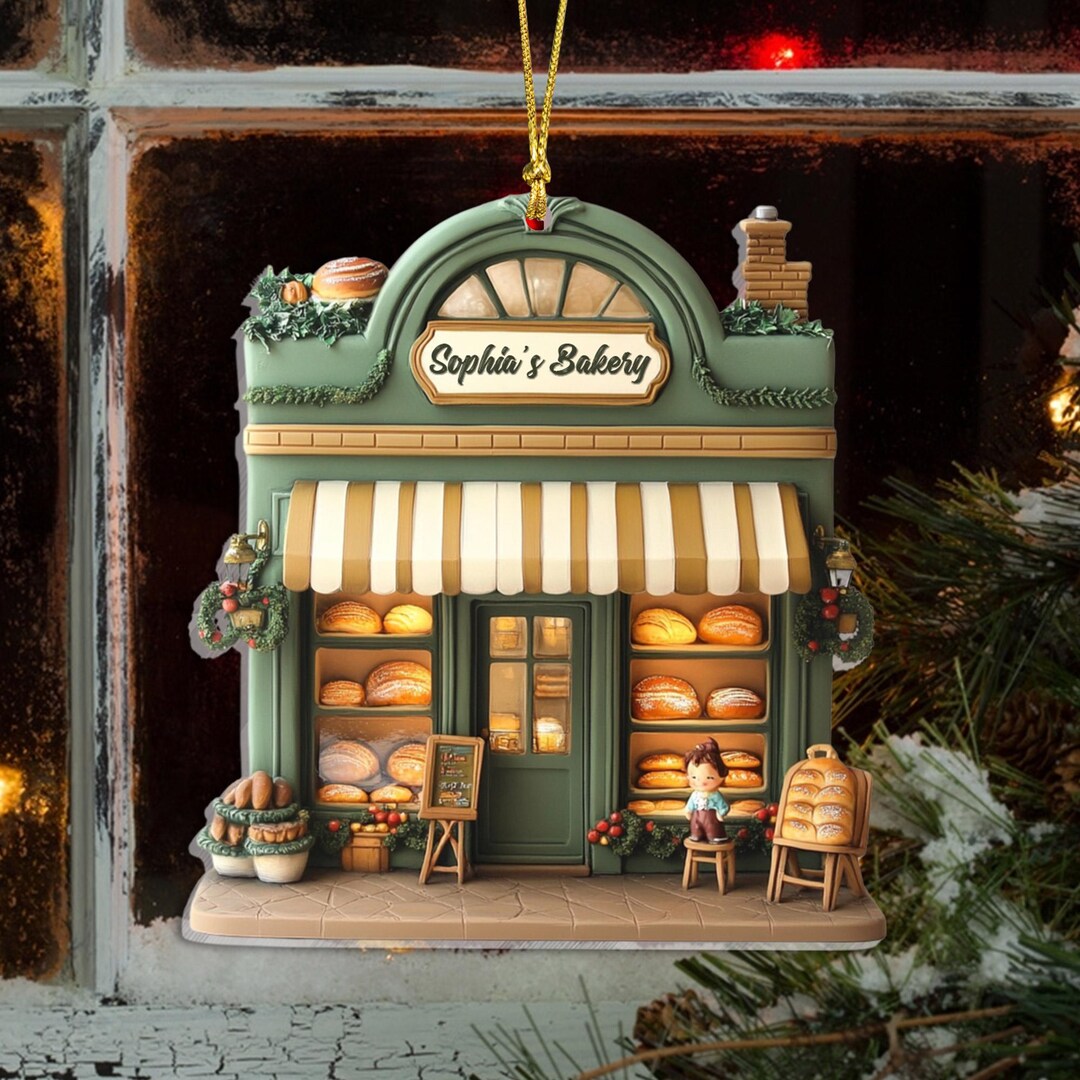 Custom Bakery Store 2D Flat Acrylic Ornament, Gift for Bakery Lover ...