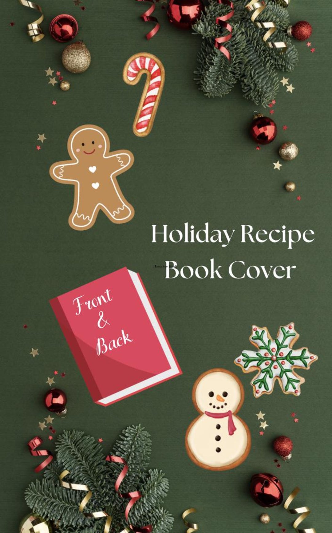 Holiday Sweets Cook Book Cover - Etsy