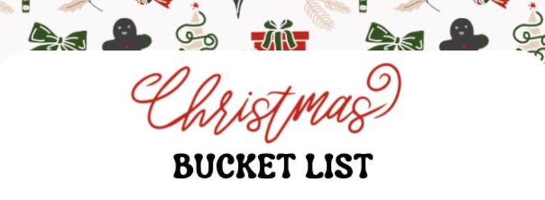 Christmas Bucket List - Etsy