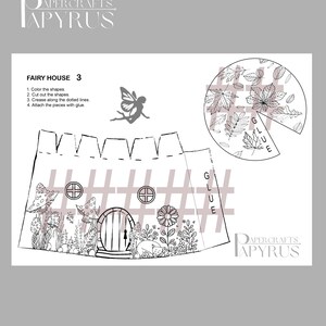Fairy House - DIY Pattern - Enchanting Fairy Houses Coloring Kit ...