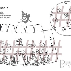Fairy House - DIY Pattern - Enchanting Fairy Houses Coloring Kit ...
