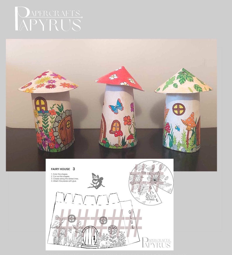 Fairy House - DIY Pattern - Enchanting Fairy Houses Coloring Kit ...
