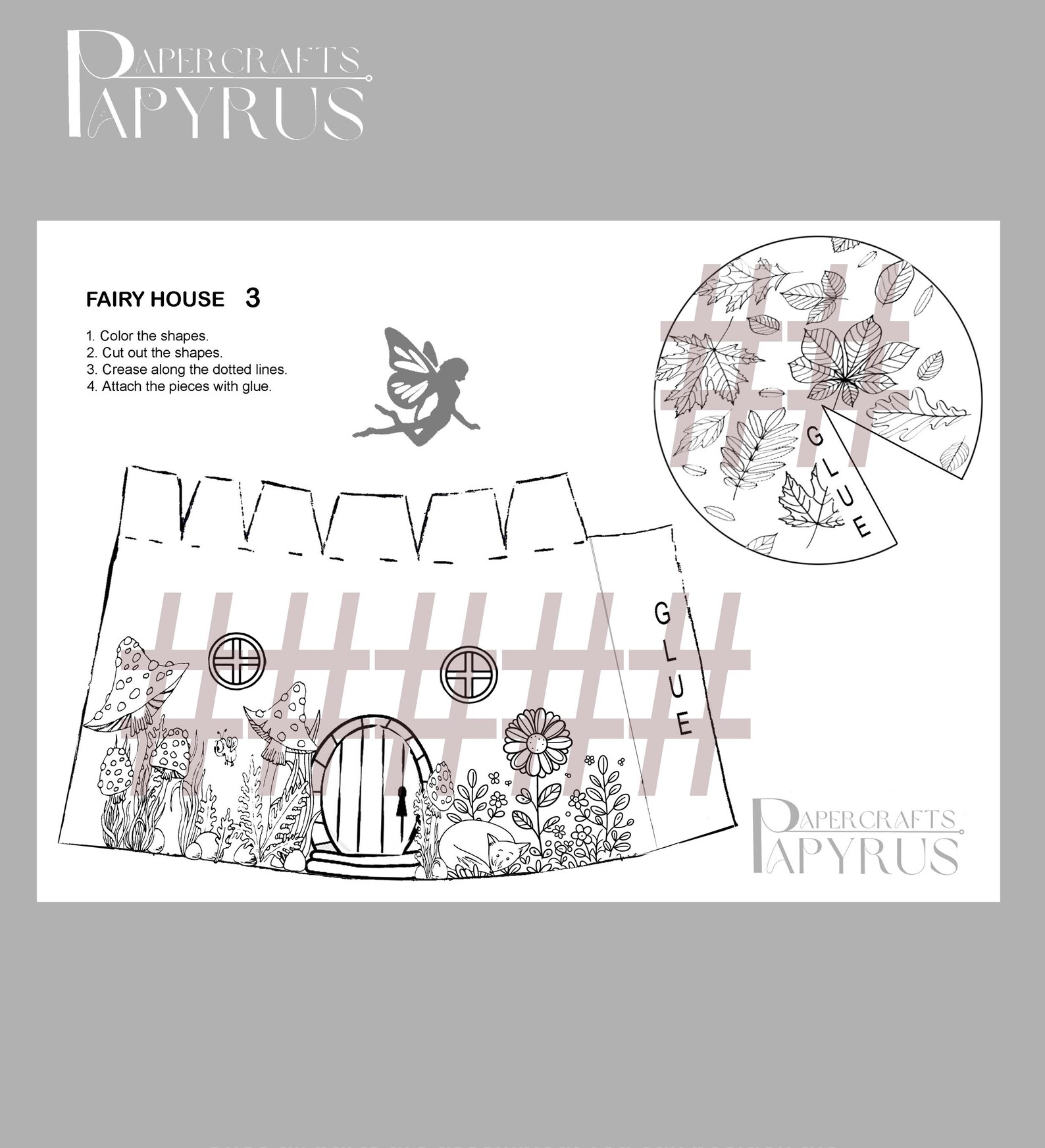 Fairy House - DIY Pattern - Enchanting Fairy Houses Coloring Kit ...