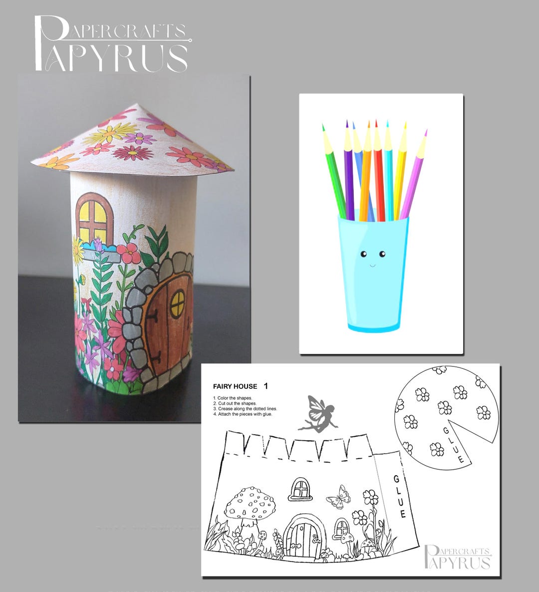 Fairy House - DIY Pattern - Enchanting Fairy Houses Coloring Kit ...