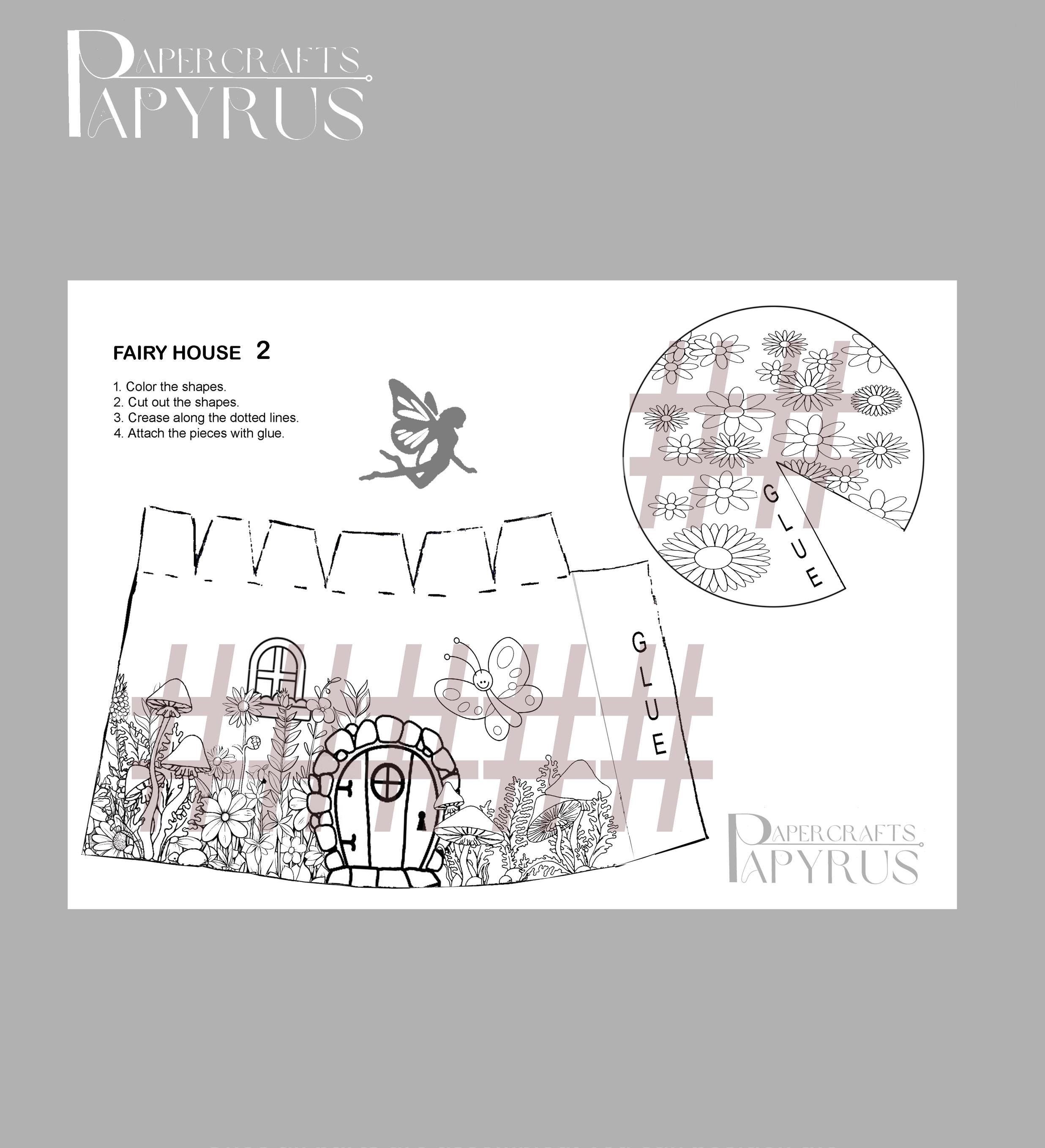 Fairy House - DIY Pattern - Enchanting Fairy Houses Coloring Kit ...