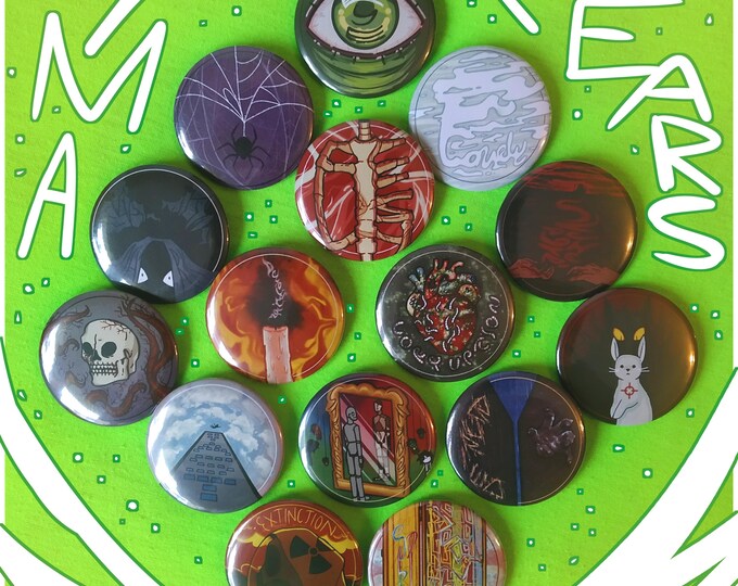 Magnus Archives Tma Fears Entities Button Pins / Buttons - Etsy
